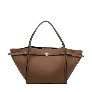 TOD'S Medium Leather Shopping Bag - Brown