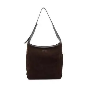 TOD'S Suede Shoulder Bag - Brown