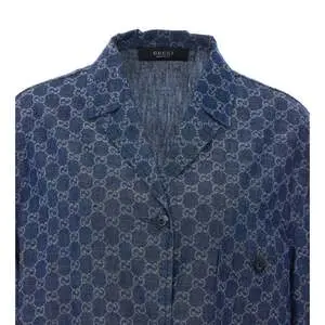 Gucci Gg Jacquard Denim Jacket