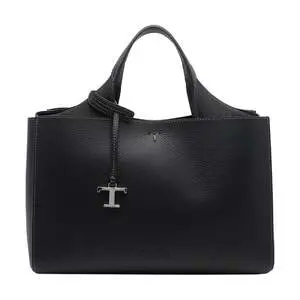 TOD'S Di Reverse Leather Tote Bag - Black