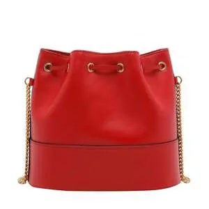 Valentino Garavani Mini Vlogo Signature Chain Bucket Bag - Red