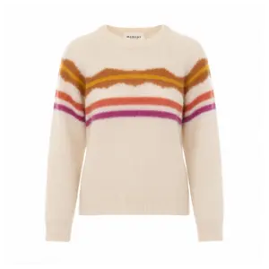 Isabel Marant Étoile Monette Geometric Print Crew Neck Sweater - White