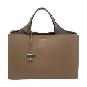 TOD'S TOD'S Di Reverse Leather Tote Bag Brown