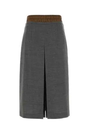 Prada PRADA Wool Skirt Gray