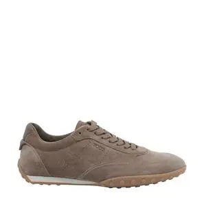 TOD'S Logo Suede Lace-up Sneakers - Brown