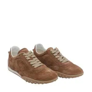 TOD'S Suede Lace-up Sneakers - Brown