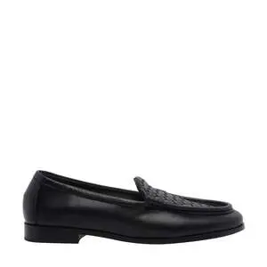 Bottega Veneta Silenzio Loafers Woven Calf Leather