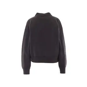 Isabel Marant Étoile Moby Turtleneck Sweatshirt With Frontal Logo - Black
