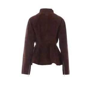 Alaïa Peplum Suede Jacket