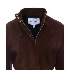 Alaïa Peplum Suede Jacket