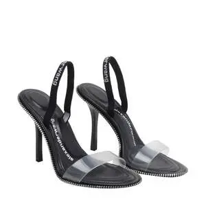 Alexander Wang Nova Pvc Pump Sandals With Stiletto Heel - Black
