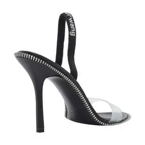 Alexander Wang Nova Pvc Pump Sandals With Stiletto Heel - Black