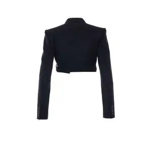 Chloé Grain De Poudre Cropped Wool Spencer Jacket