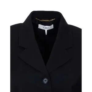Chloé Grain De Poudre Cropped Wool Spencer Jacket