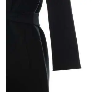 Max Mara Wool Belted Coat - Black