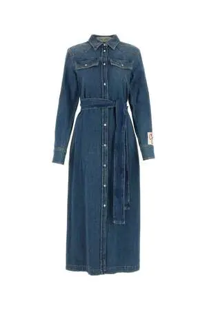 GOLDEN GOOSE Denim Dana Shirt Dress - Blue