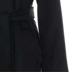 Max Mara Belted Wool Coat - Black