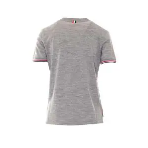 Thom Browne Stripe Logo T-shirt - Gray