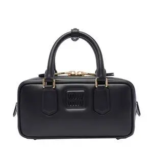 Miu Miu Mini Leather Arcadie Handbag - Black
