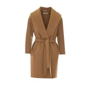 Max Mara Belted Wool Coat - Brown
