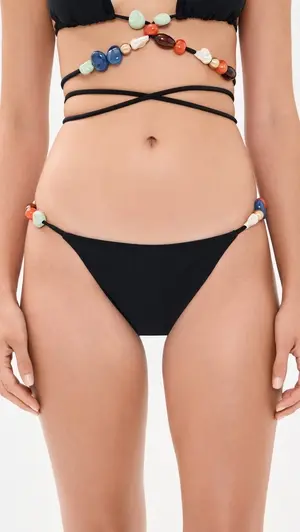 Cult Gaia Quincy Embellished Bikini Bottoms