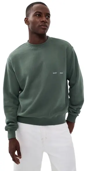QUIET GOLF Wordmark Crew Neck Sweatshirt