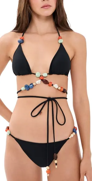 Cult Gaia Quincy Bikini Top - Black