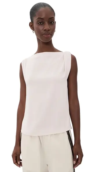 Vince Draped Shoulder Top - Blush Cloud