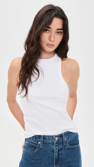 DL1961 High Neck Ribbed Tank