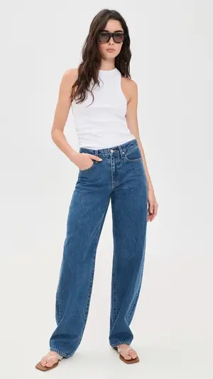 DL1961 High Neck Ribbed Tank