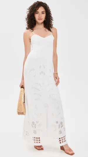 Farm Rio Palm Tree Knit Midi Dress