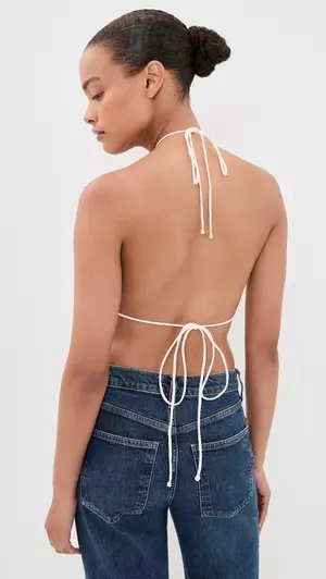 Chan Luu Shell Backless Halter Top