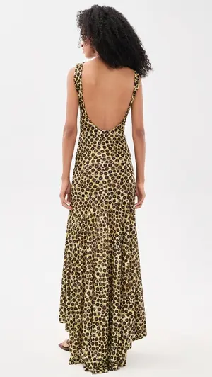 SIEDRES Sleeveless Boatneck Maxi Dress