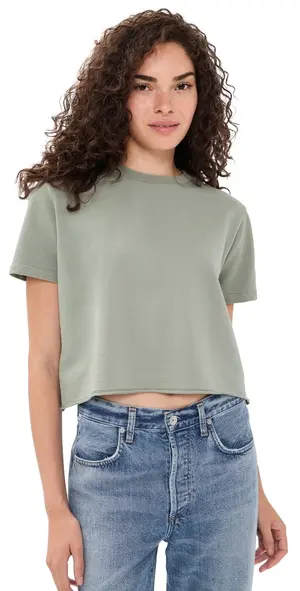 Splendid Palmer Terry Short Sleeve Tee - Eucalyptus