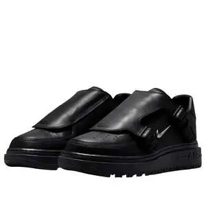 Nike Force 1 Low Luxe 'black - Black/anthracite/metallic Silver