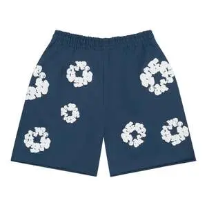 DENIM TEARS Cotton Wreath Sweatshorts - Navy