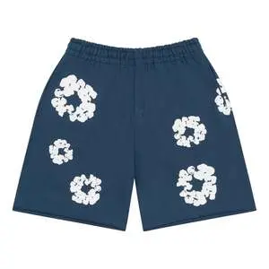 DENIM TEARS Cotton Wreath Sweatshorts - Navy