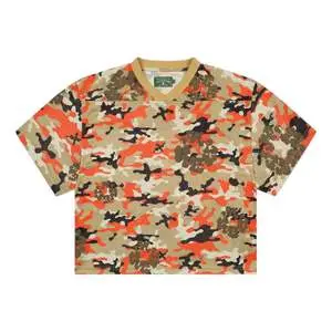 DENIM TEARS Camouflage Mesh Football Top - Brown