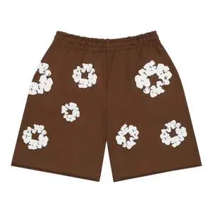 DENIM TEARS Cotton Wreath Sweatshorts - Brown
