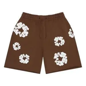 DENIM TEARS Cotton Wreath Sweatshorts - Brown