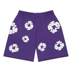 DENIM TEARS Cotton Wreath Sweatshorts - Purple