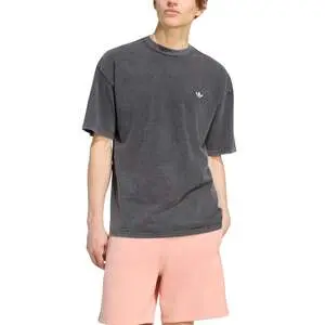 Adidas Trefoil Essentials Washed Loose Dropped T-shirt Asia Sizing - Black