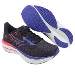 Mizuno Wave Rider 29 Super Wide Athletic Shoes - Navy/purple