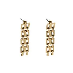 Argento Vivo Panthera Link Earring - Gold