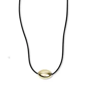 Argento Vivo Dylan Necklace Black Cord With - Silver
