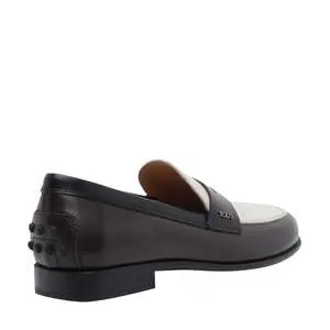TOD'S Logo Leather Loafers
