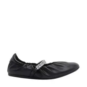 JIMMY CHOO Jade Ballerinas With Crystal Embellishments - Black