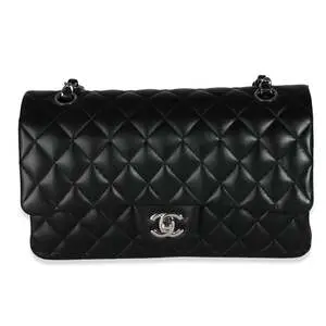Chanel Quilted Lambskin Classic Double Flap Bag - Black