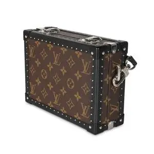 LOUIS VUITTON Monogram Macassar Canvas Clutch Box