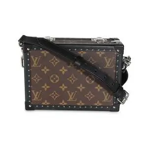 LOUIS VUITTON Monogram Macassar Canvas Clutch Box